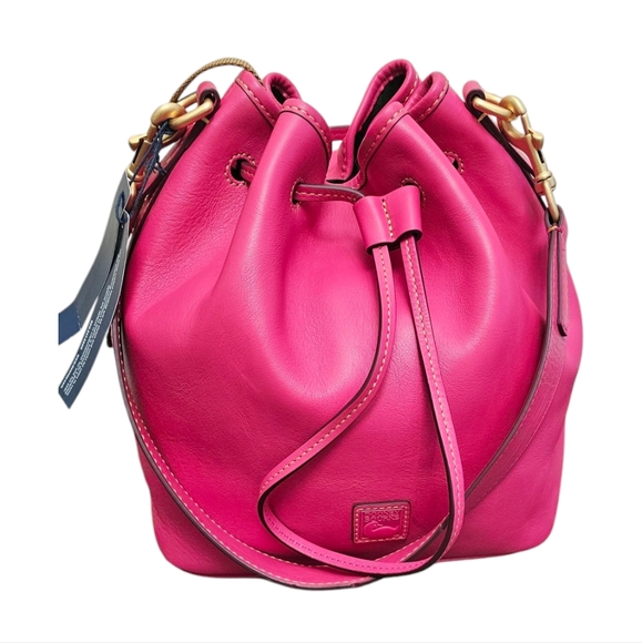 Dooney & Bourke | Bags | Dooney Bourke Florentine Leather Drawstring ...